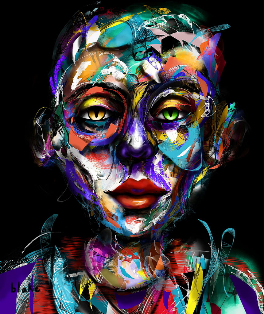 The Vitruvian Mind, c.2022 (Digital art) by Blake Munch