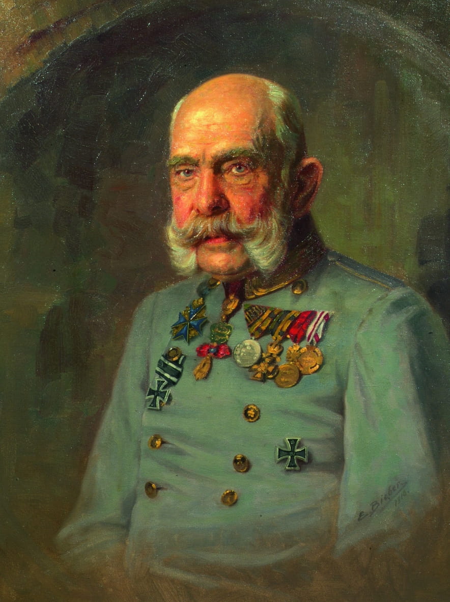 Emperor Franz Joseph I in the service uniform of an Austrian field marshal