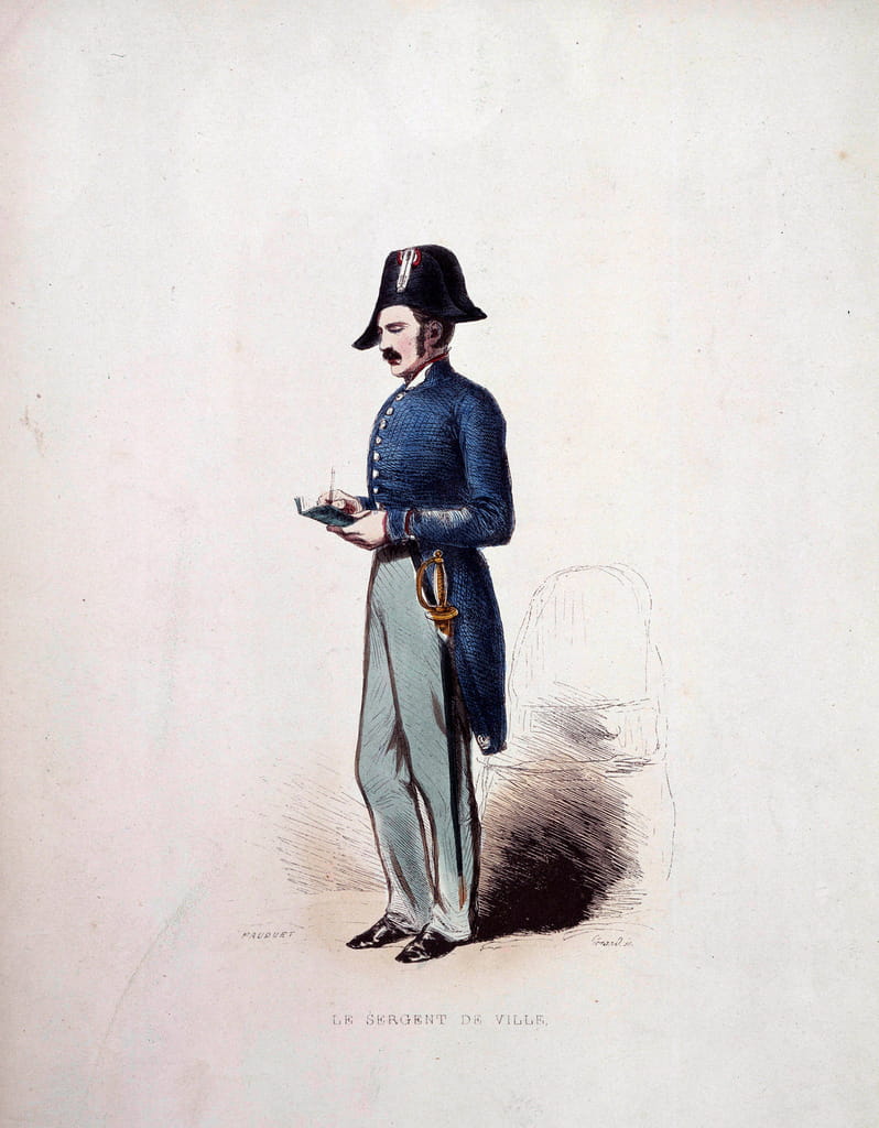 City Sergeant Uniform of member of the police forces under the Monarchy ...