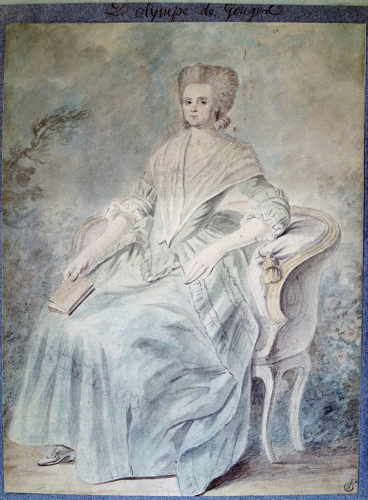 Portrait of Olympe de Gouges (widow Aubry also known as Marie Gouze ...