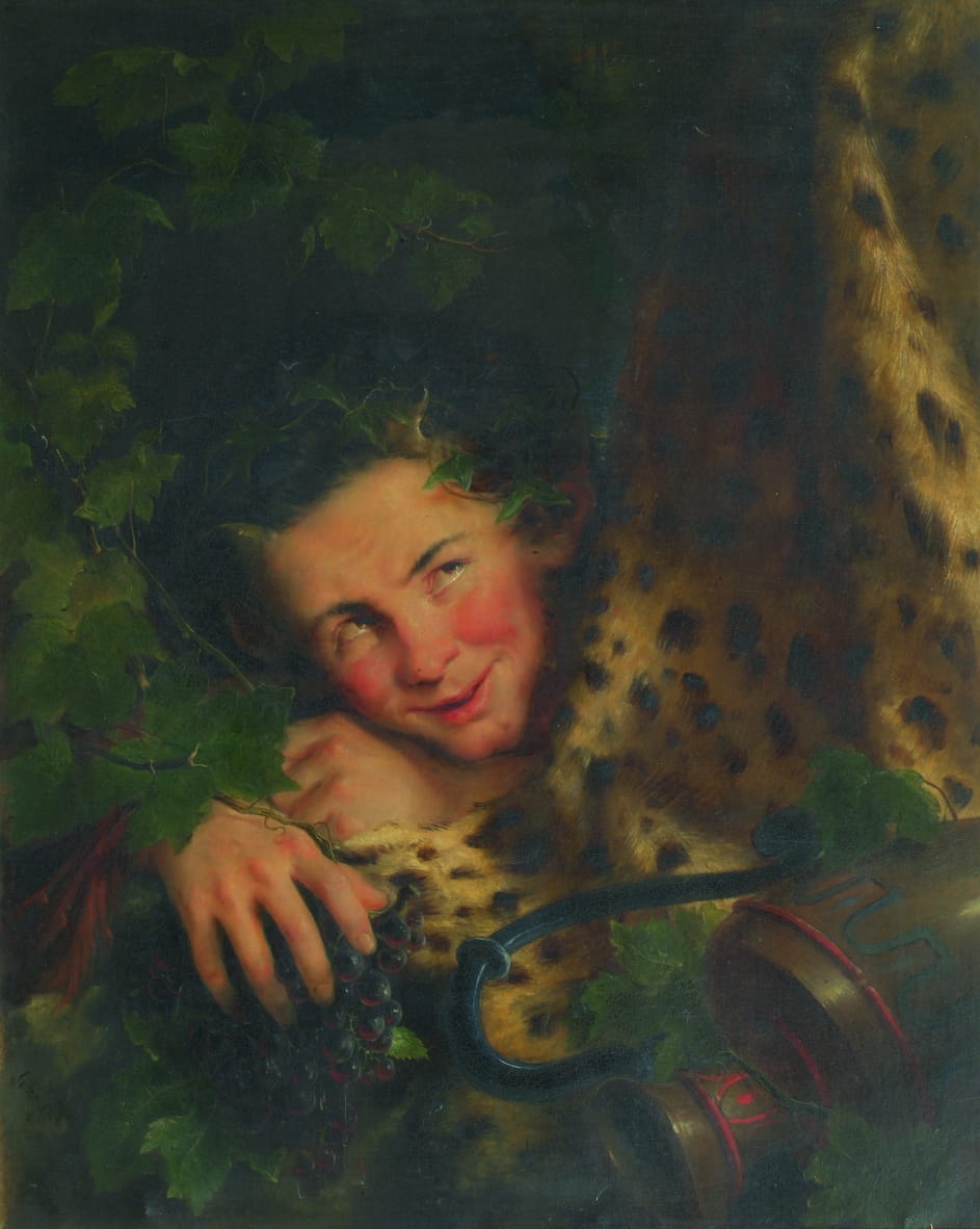 Satyr (Bacchant) by Friedrich Schilcher: Fine art print