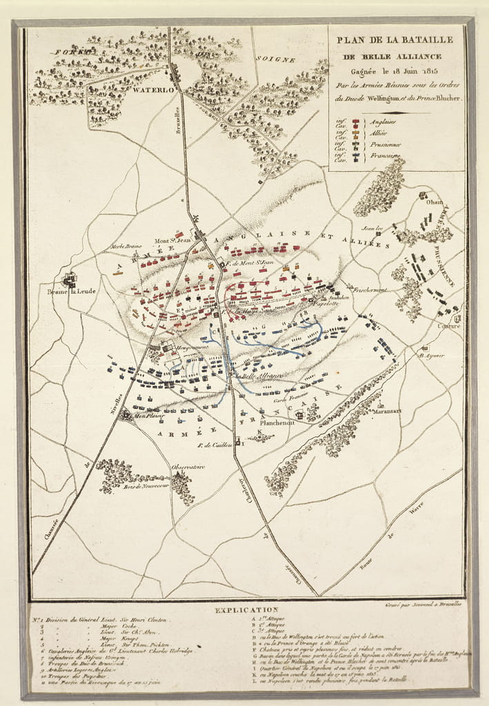 Map of the Battle of Waterloo