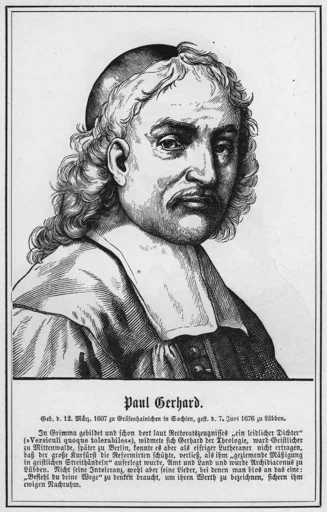 Paul Gerhard (engraving) by German School: Fine art print