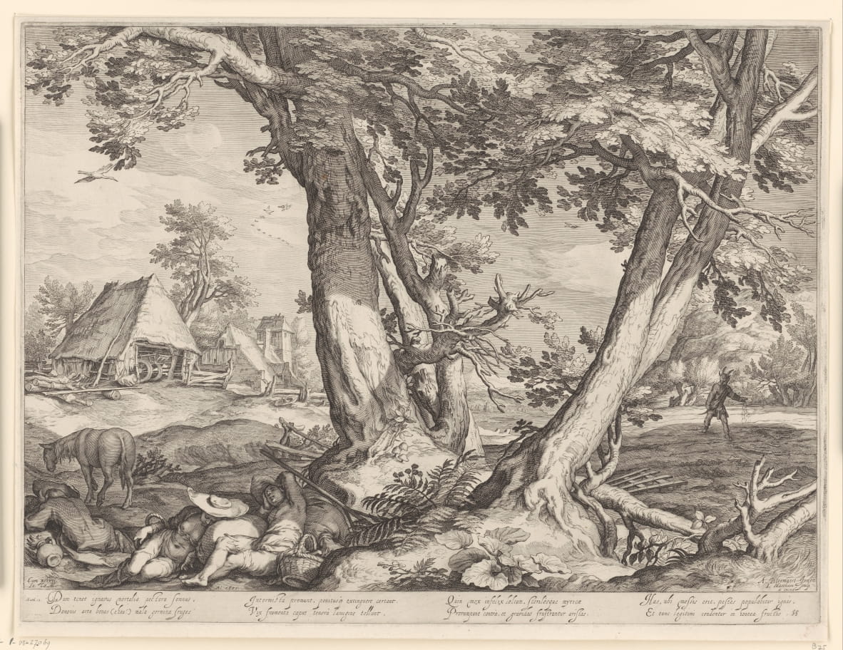 Landscape with the parable of the sower by Jacob Matham