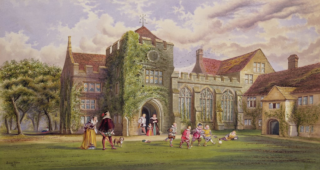 Elizabethan Children Playing Football by James Ward