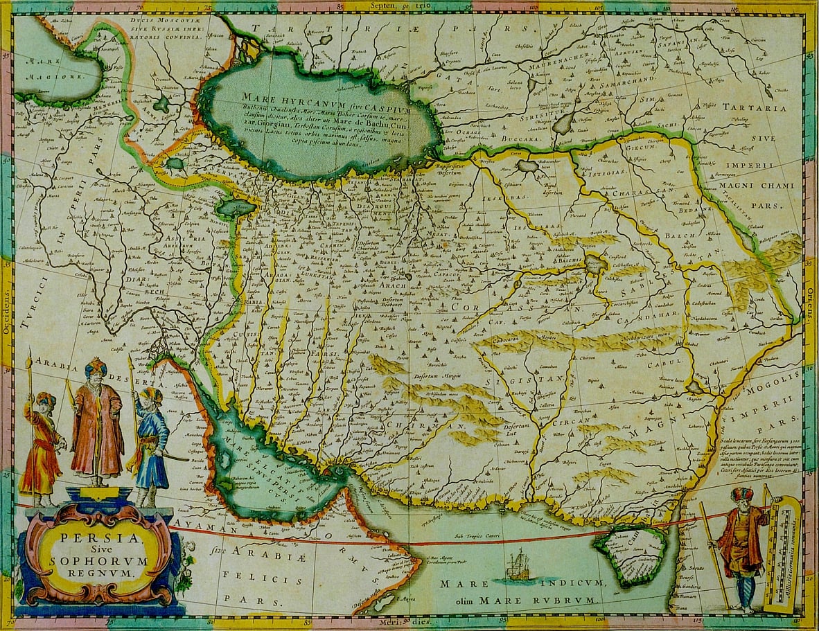 Janssonius map of Persia by Jan Janssonius: Fine art print