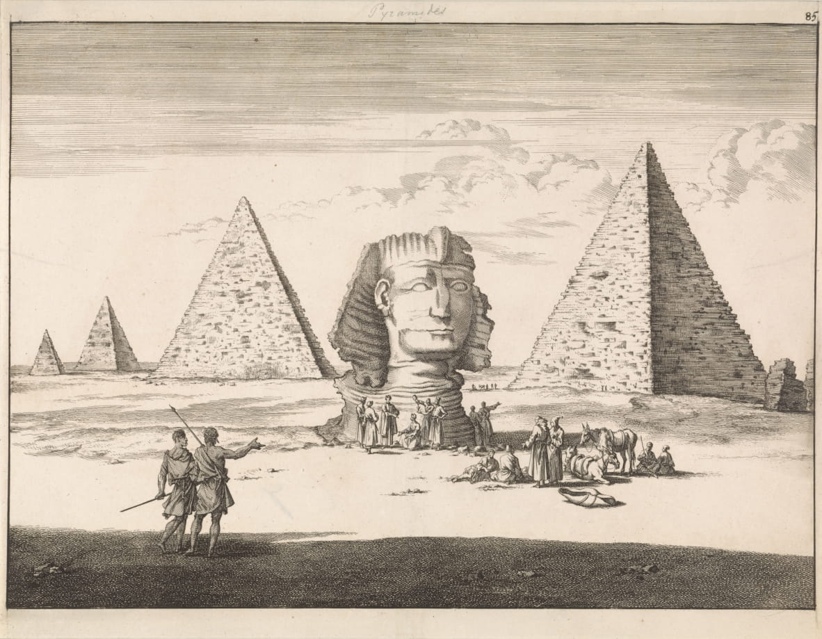 Pyramids and Sphinx of Giza by Jan Luyken: Fine art print