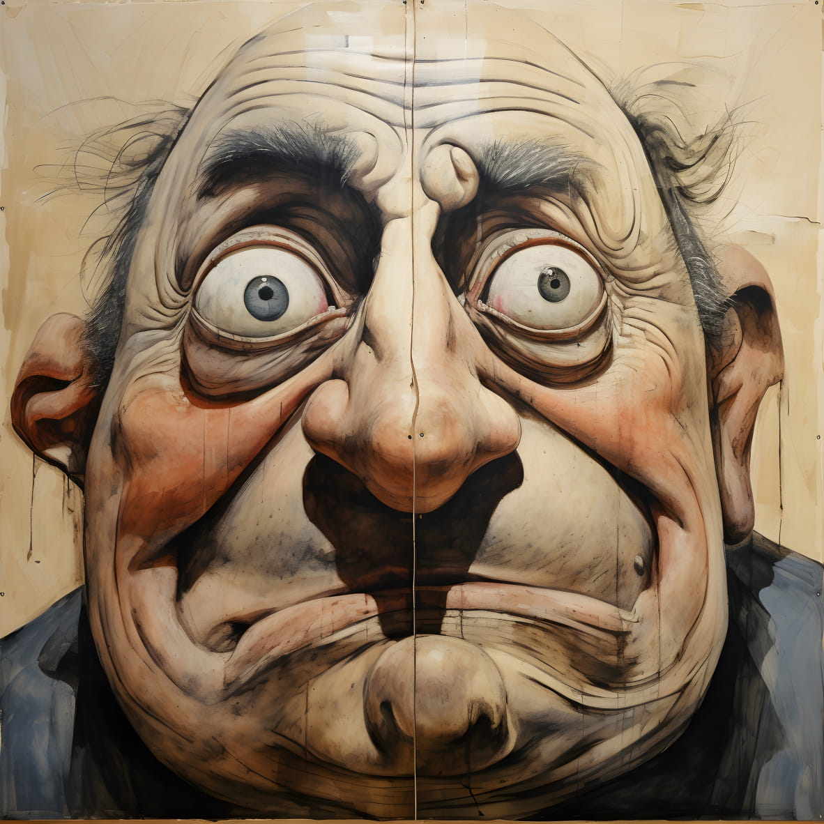 200 years old Giant cute ogre face 2 by Kurt Heppke