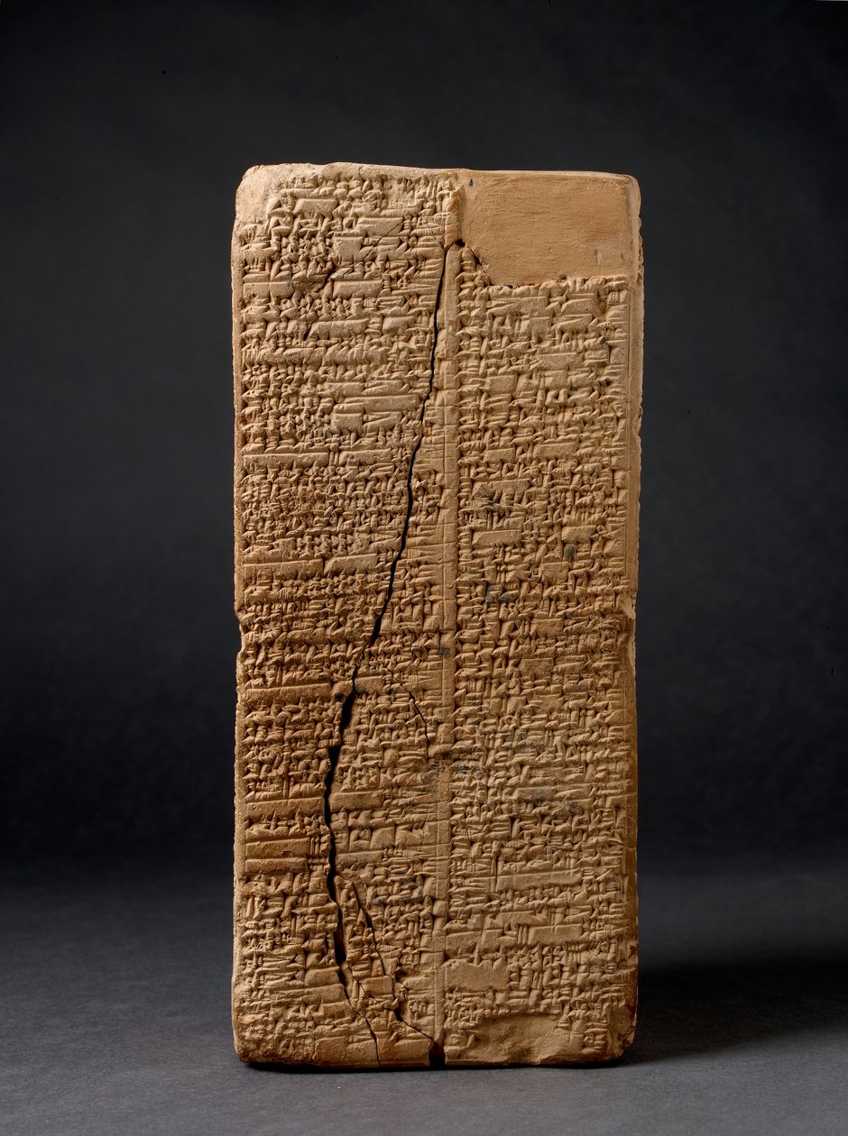 Baked Clay Prism ('Weld-Blundell Prism') with the Sumerian King List ...