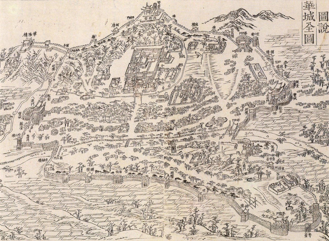 Military Map of the Hwaseong Fortress, from the Hwaseong Uigwe