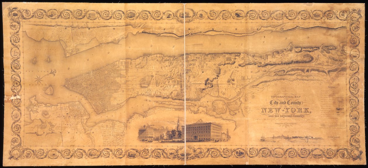 Topographical Map of the City and County of New-York, and the Adjacent ...