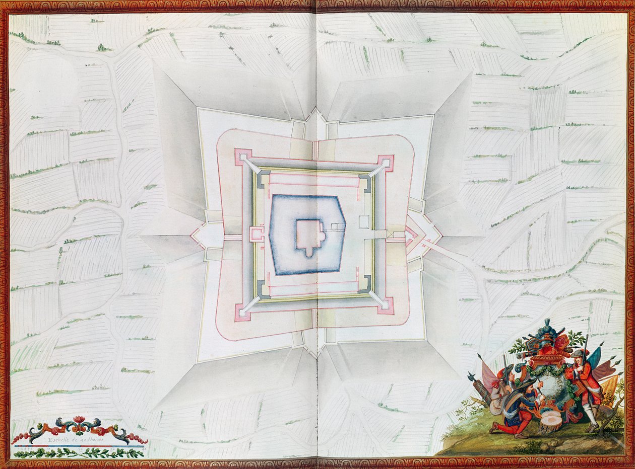 Map of Phalsbourg, from the Atlas de Louis XIV