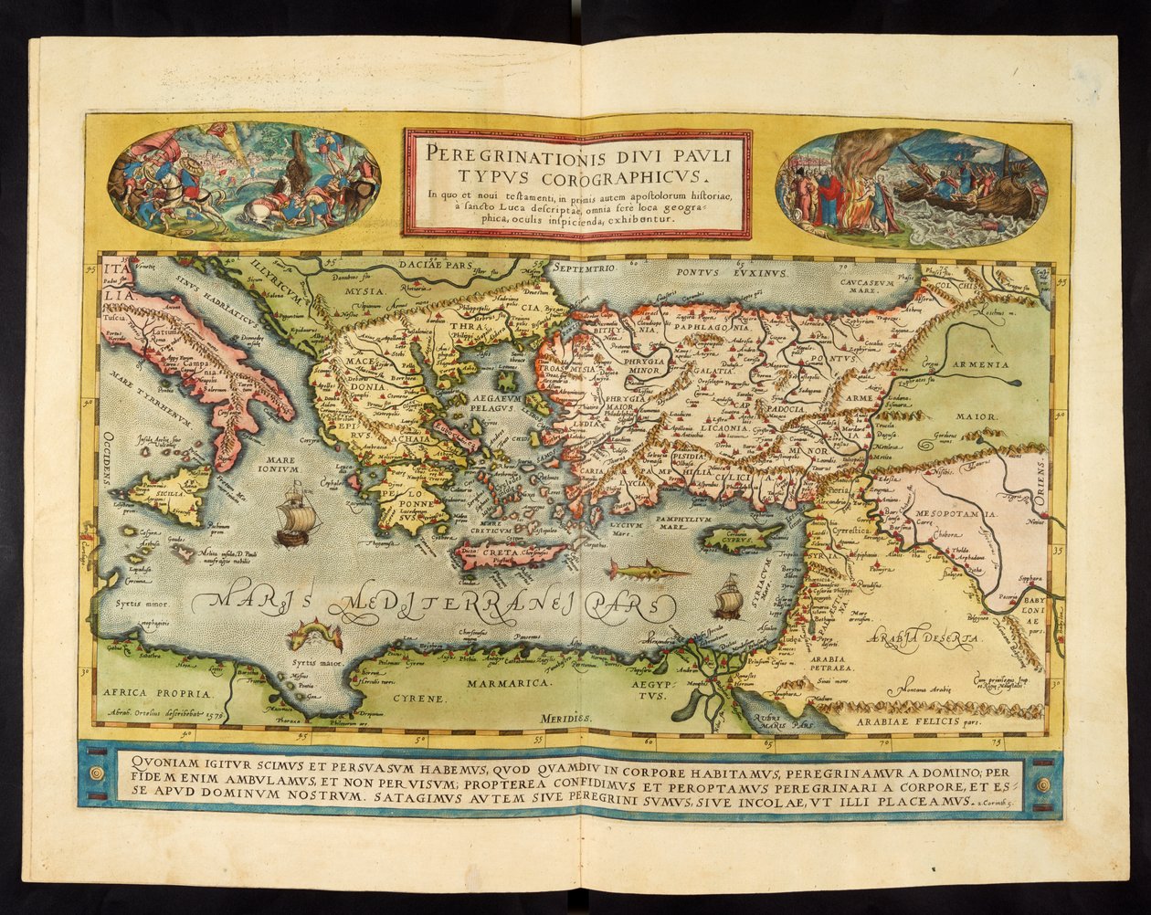 Map of the Roman Empire, Theatrum Orbis Terrarum, Abraham Ortelius, Antwerp
