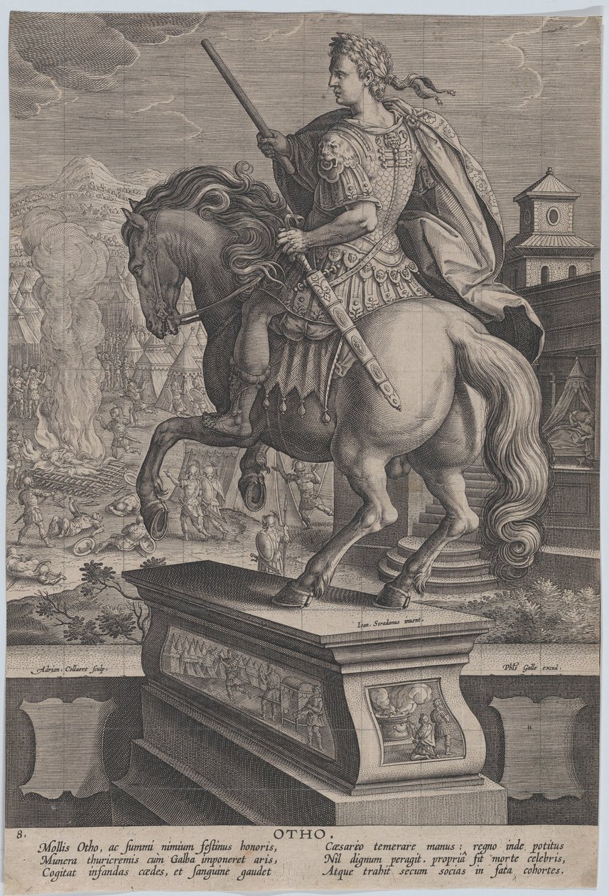 Plate 8: Equestrian Statue of Otho, Seen from Behind, His Death Scene ...