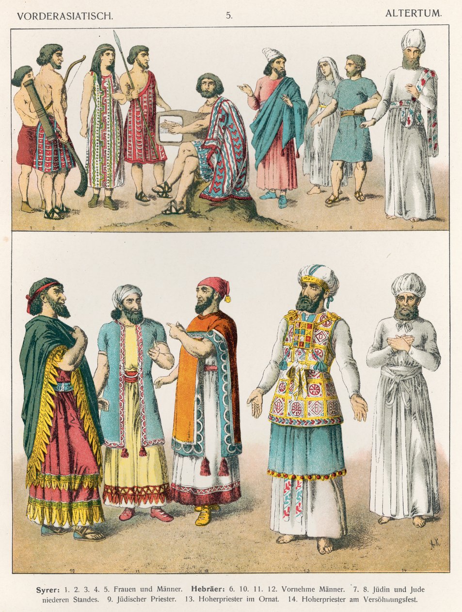 Early Asiatic Dress (from 'Trachten der Voelker', 1864)