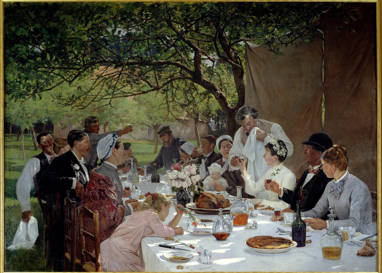Wedding meal in Yport by Albert Auguste Fourie