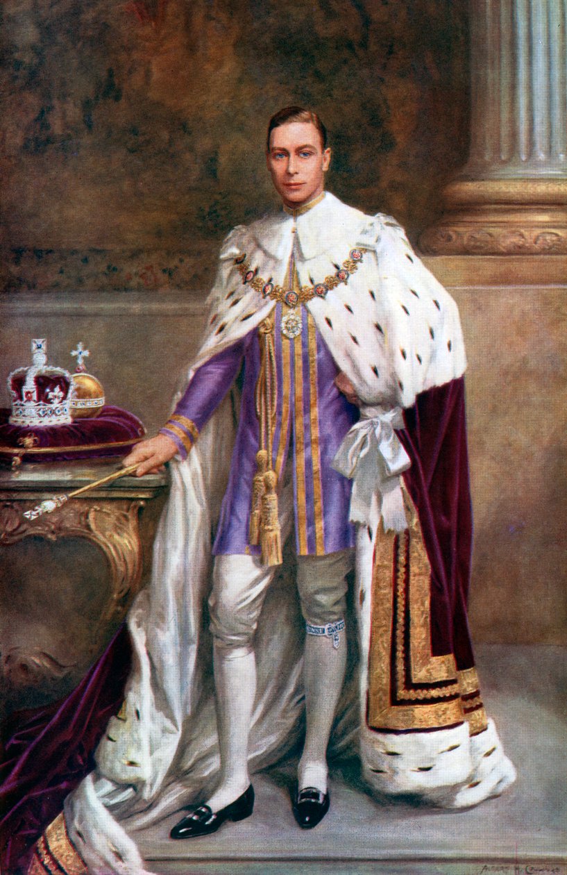 King George VI in coronation robes, 1937