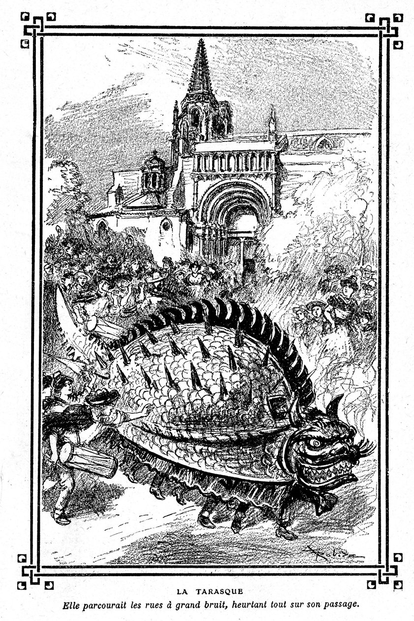 Tarascon's Tarasque, fabulous monster of the folklore of Provence ...