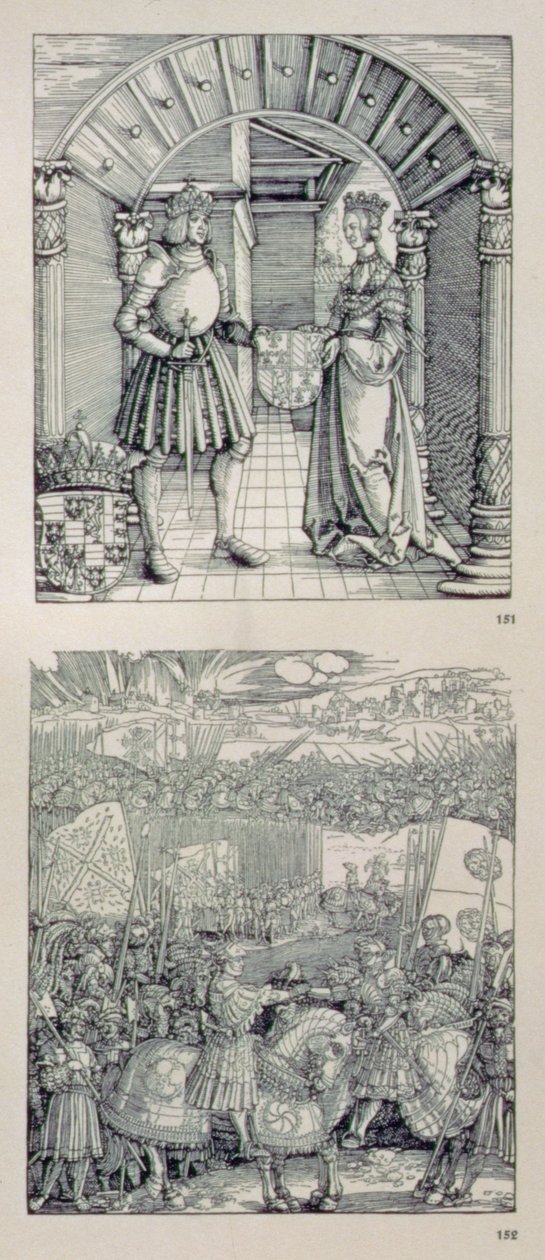 The Triumphal Arch of Emperor Maximilian I of Germany: detail showing ...