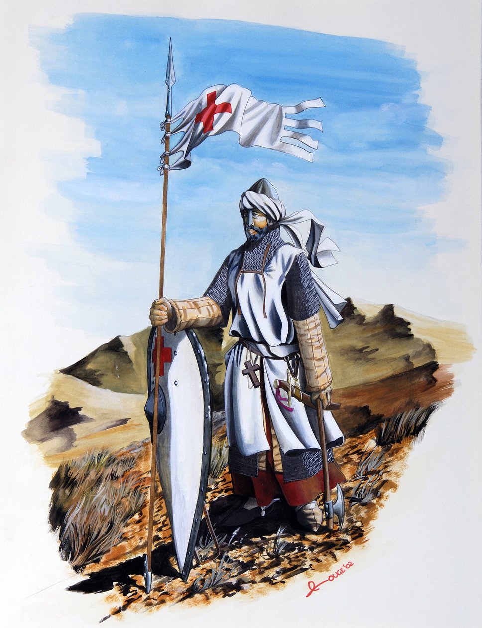 Knight of the Order of Templars by Alessandro Lonati