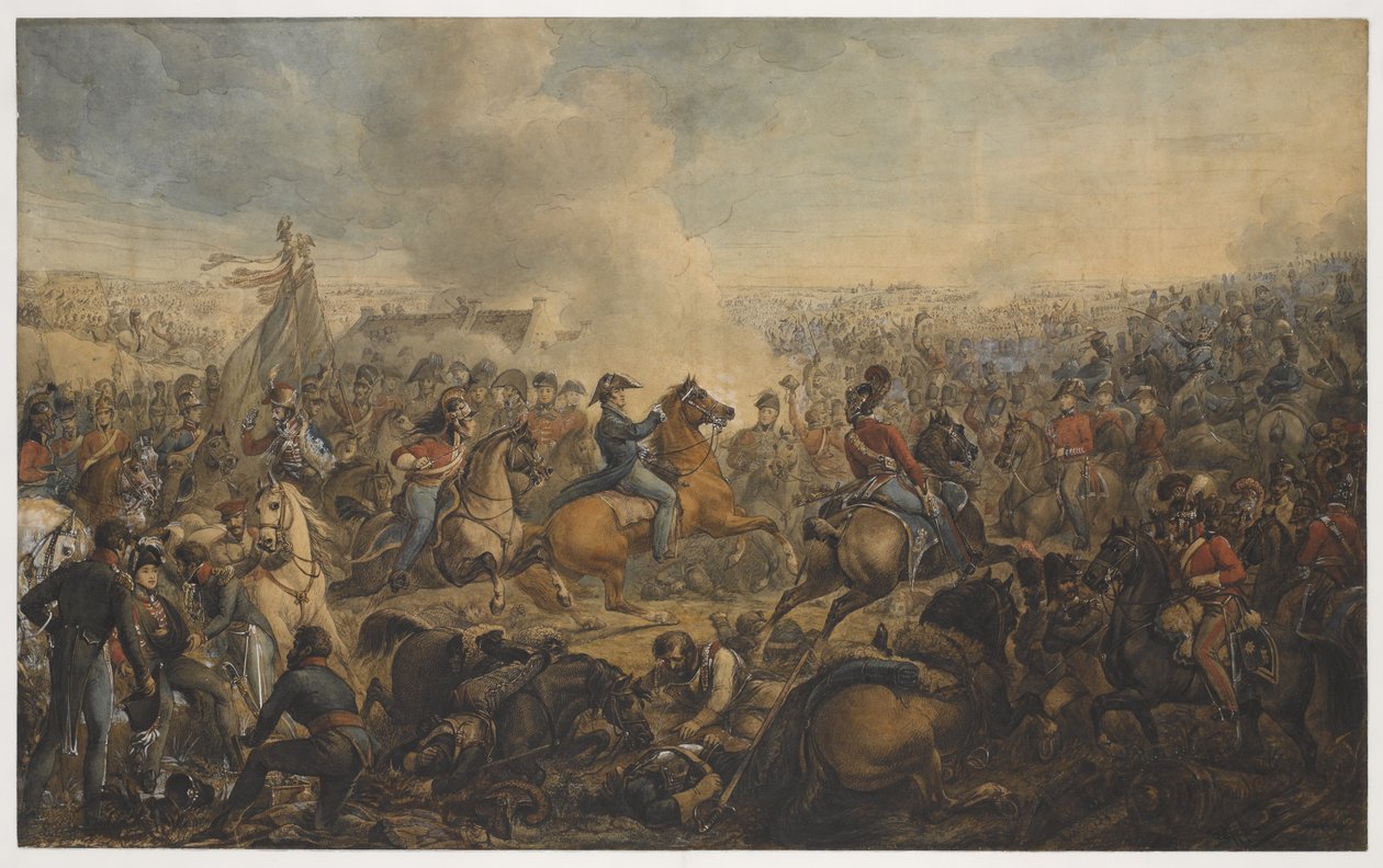 The Battle of Waterloo, after the order for the advance of the British ...