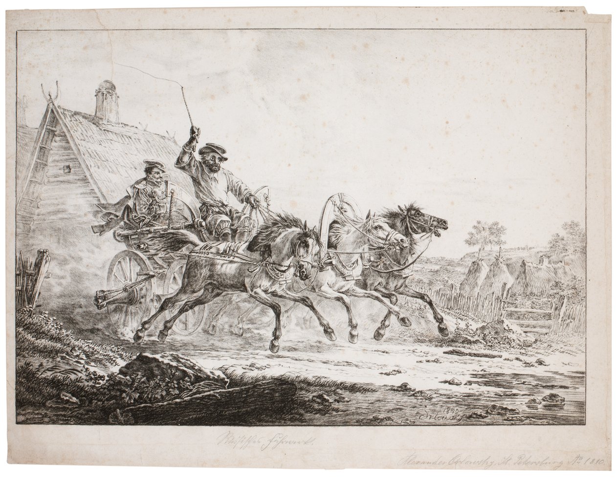 A Postal Troika (litho) by after Alexander Orlowski