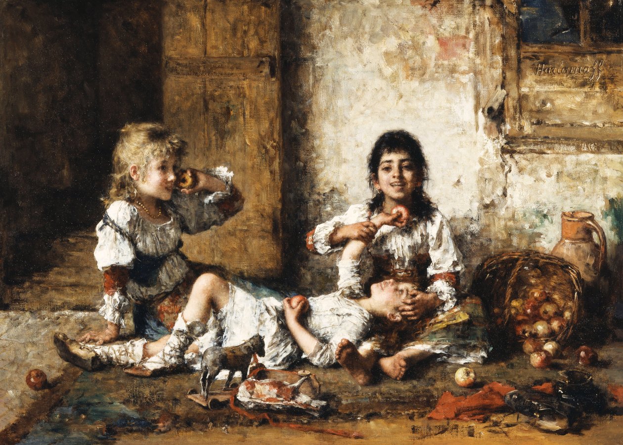 Happy Moments by Alexei Alexevich Harlamoff: Fine art print