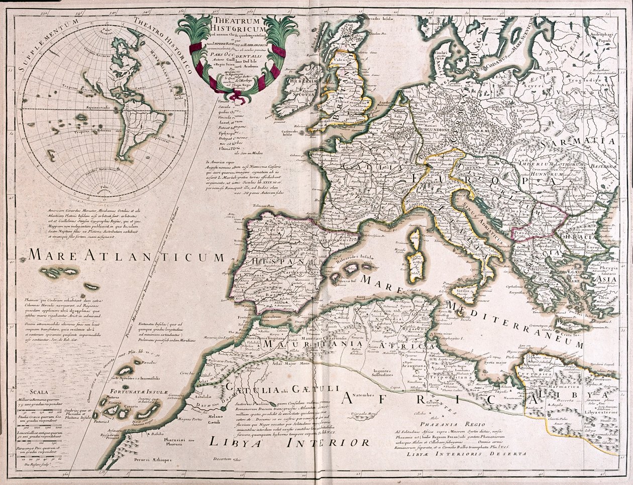 Europe and Africa by Alexis-Hubert Jaillot: Fine art print
