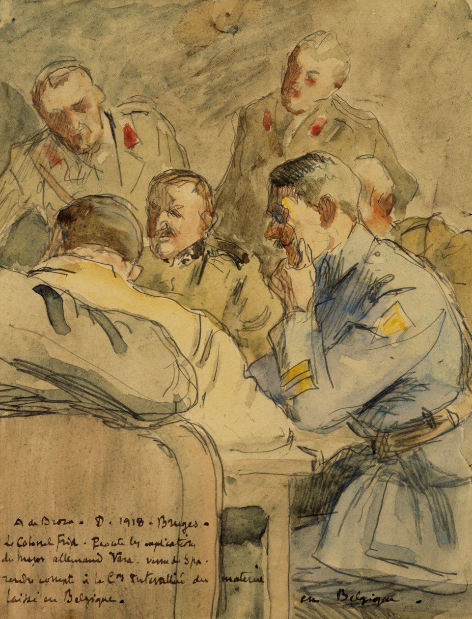 Colonel Frid listening to German Major Vara