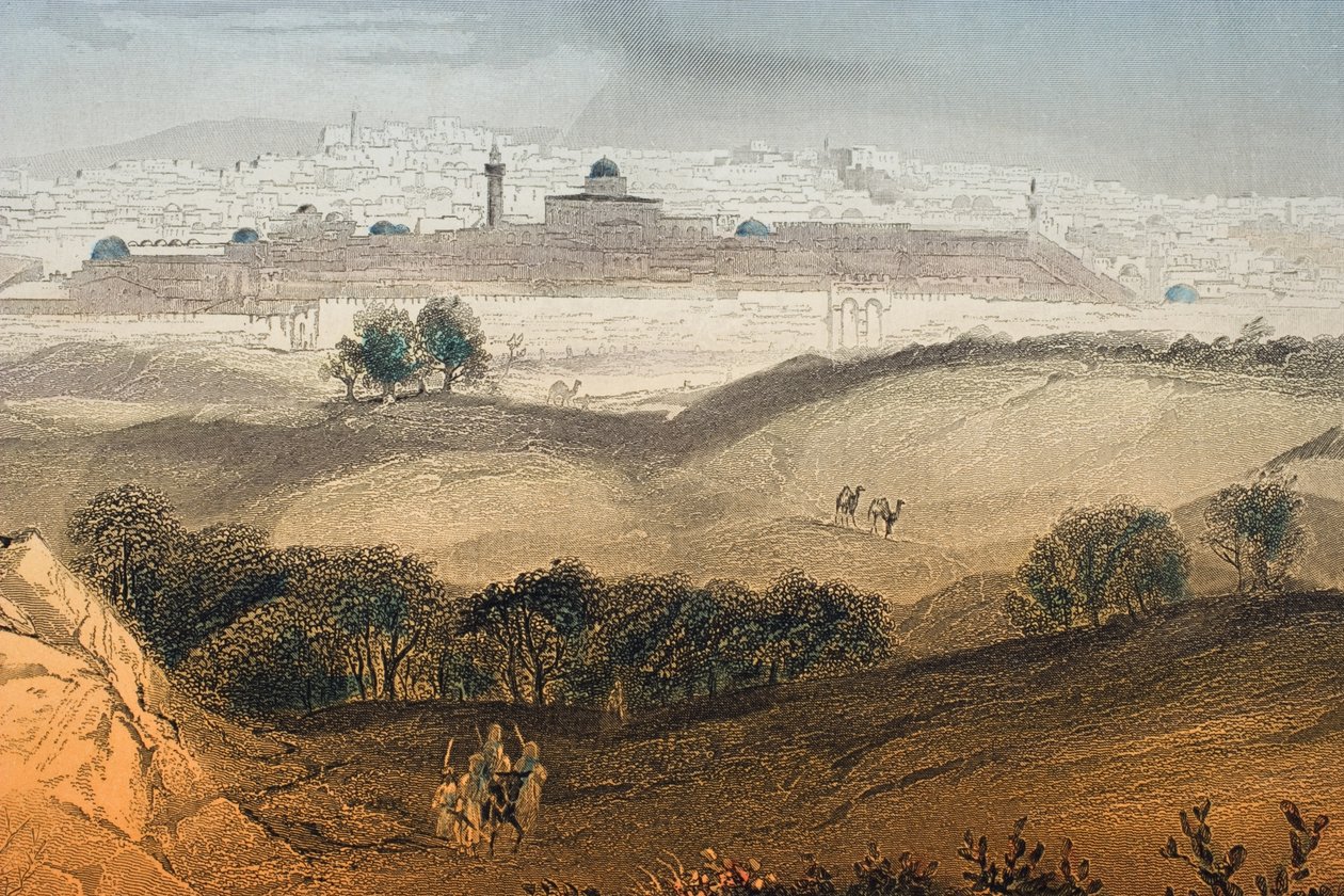 Jerusalem, engraved by Albert Henry Payne, frontispiece to 'The Life of ...