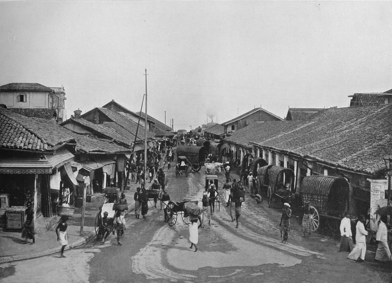 Typical Street Scene in Native Quarters, Colombo