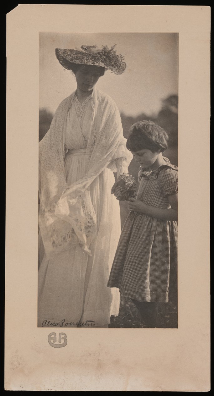 Photo of Agnes Pelton with Young Cousin at Agnes' 'Wild Farm'