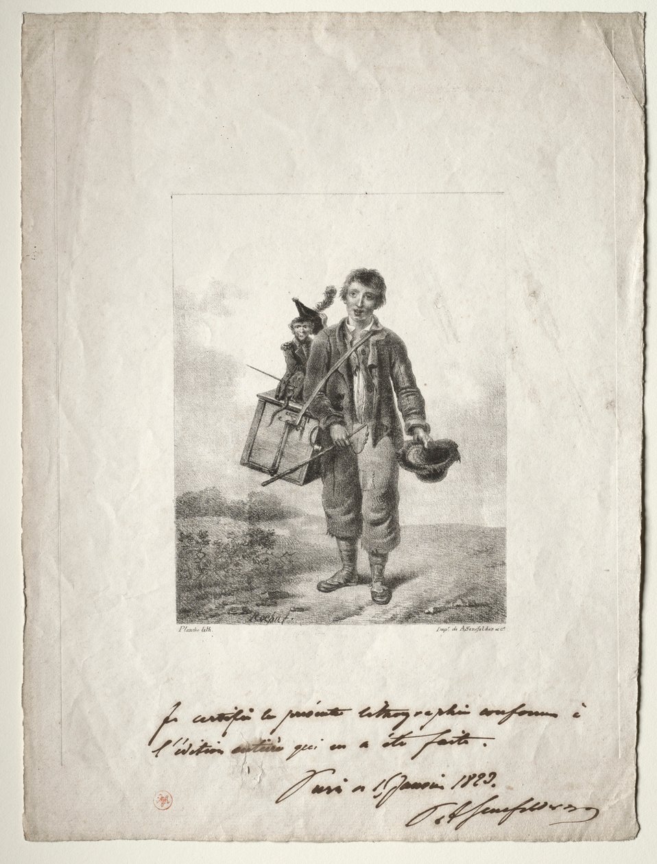 Organ-Grinder Boy by Alois Senefelder: Buy fine art prints