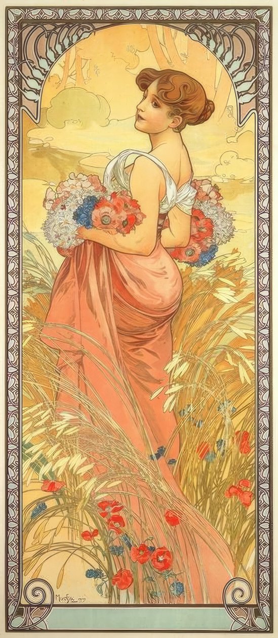 Summer by Alphonse Mucha: Premium art reproduction