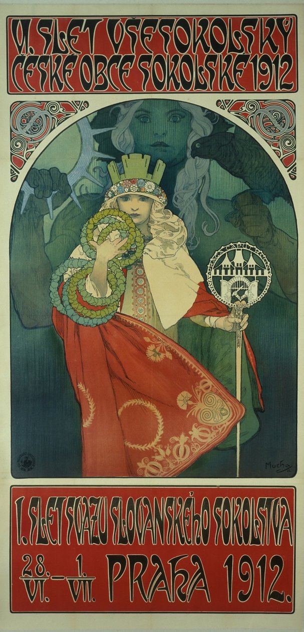 Sokol Festival Poster by Alphonse Mucha: Buy fine art prints