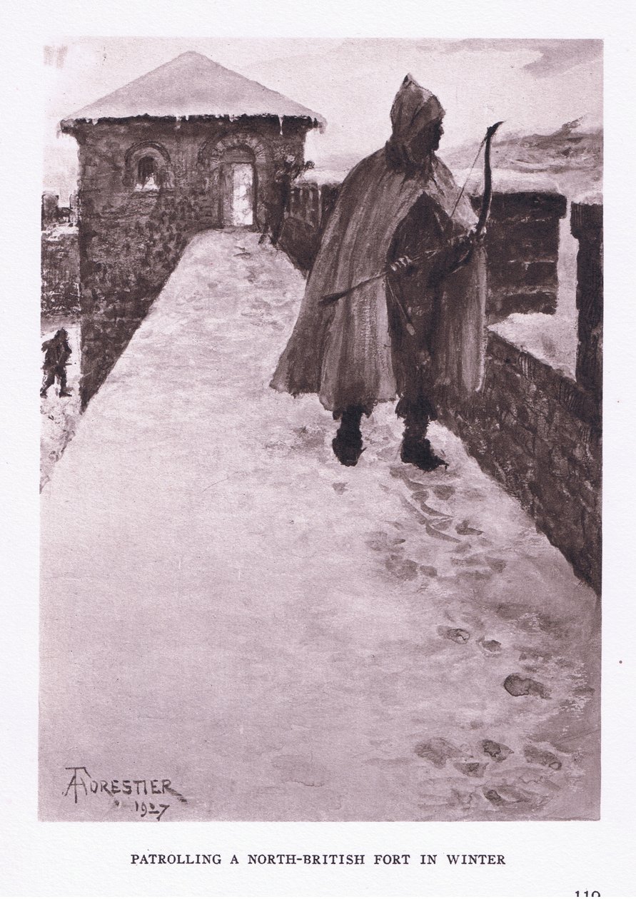 Patrolling a North British Fort in Winter (illustration from The Roman ...
