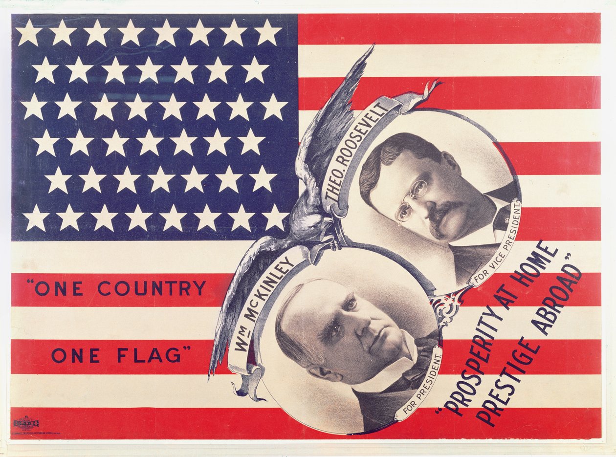 Electoral poster for the American presidential election of 1900