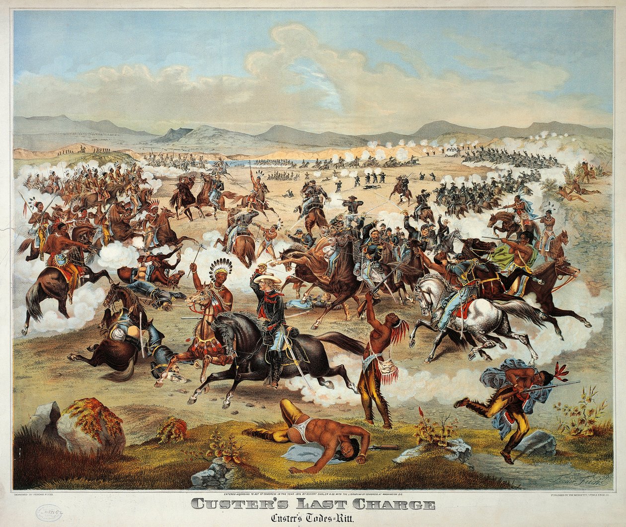 General Custer's last stand at the Battle of Little Bighorn, June 25