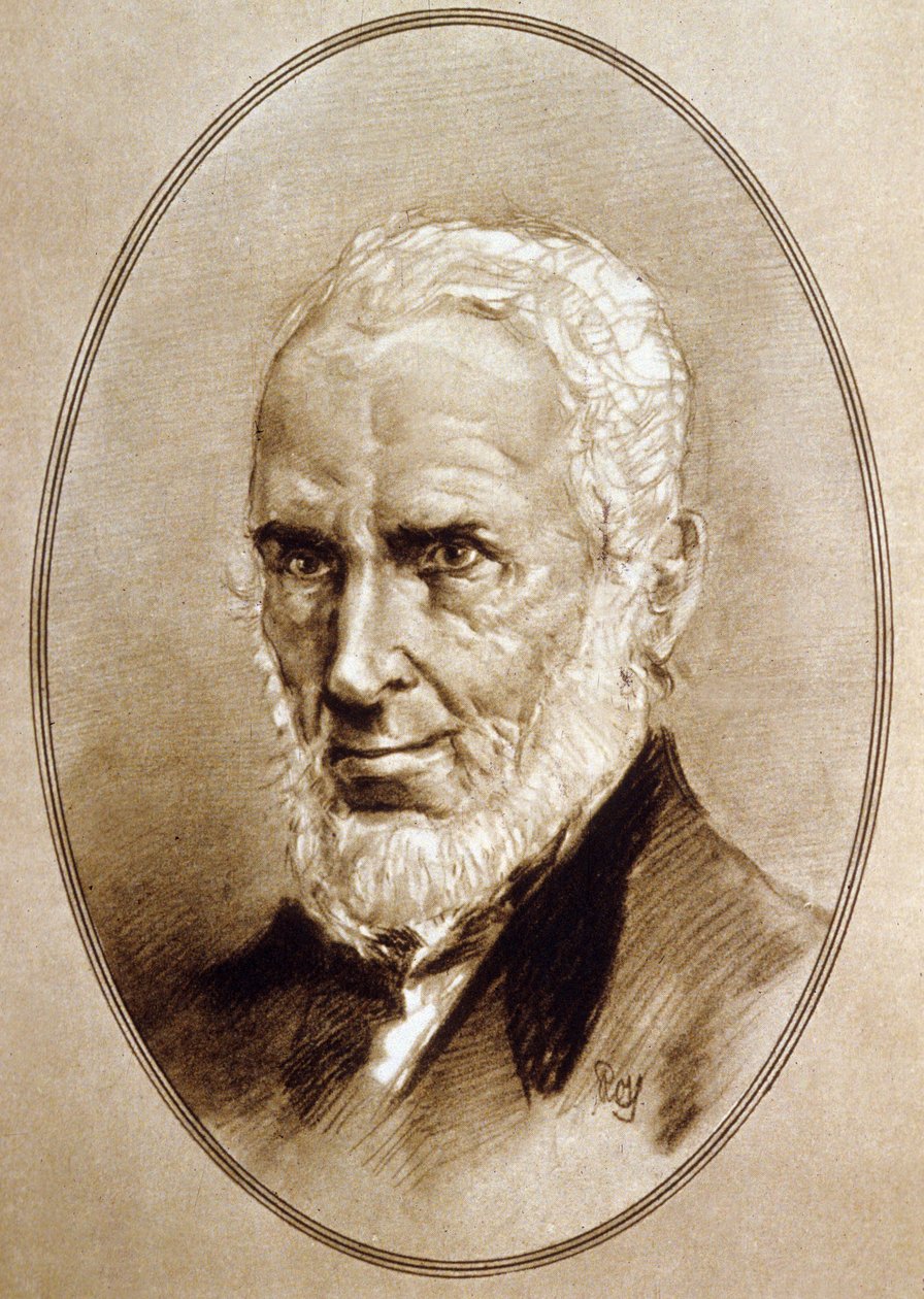John Greenleaf Whittier by American School: Fine art print