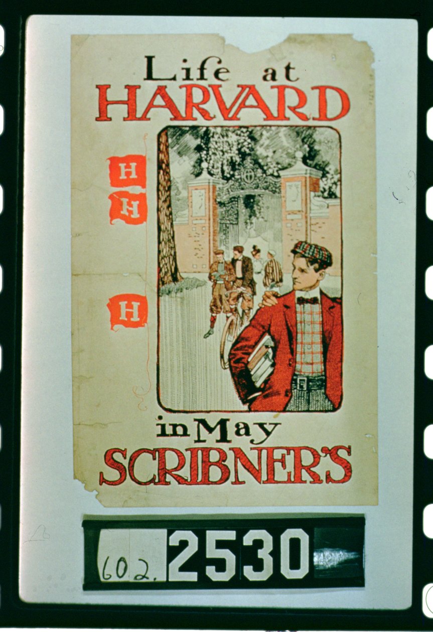 Life at Harvard, poster advertising the May edition of Scribner's Magazine