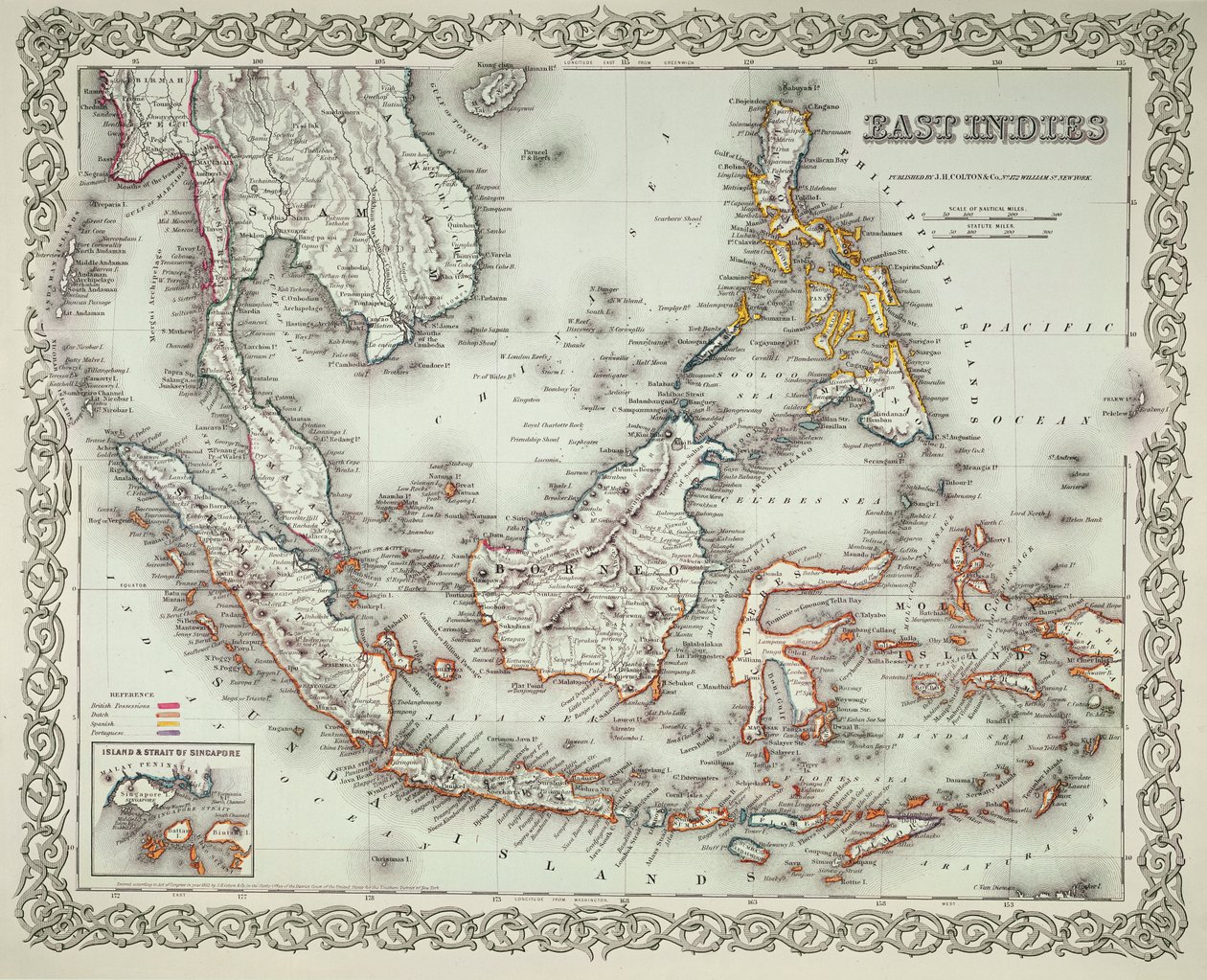 Map of the East Indies by American School: Fine art print
