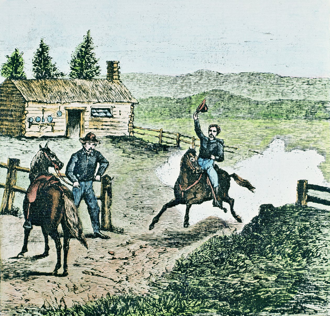 Pony Express Station by American School: Fine art print