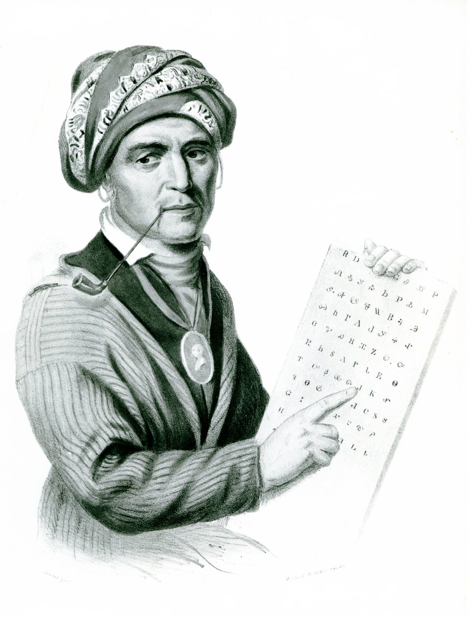 Se Quo Yah (Sequoyah), inventor of the Indian alphabet