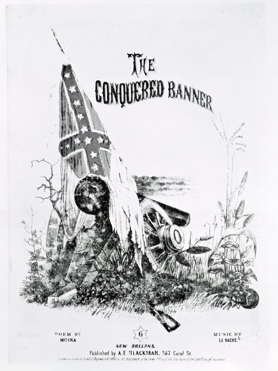 Sheet Music Cover for 'The Conquered Banner', Poem by Moina, Music by ...