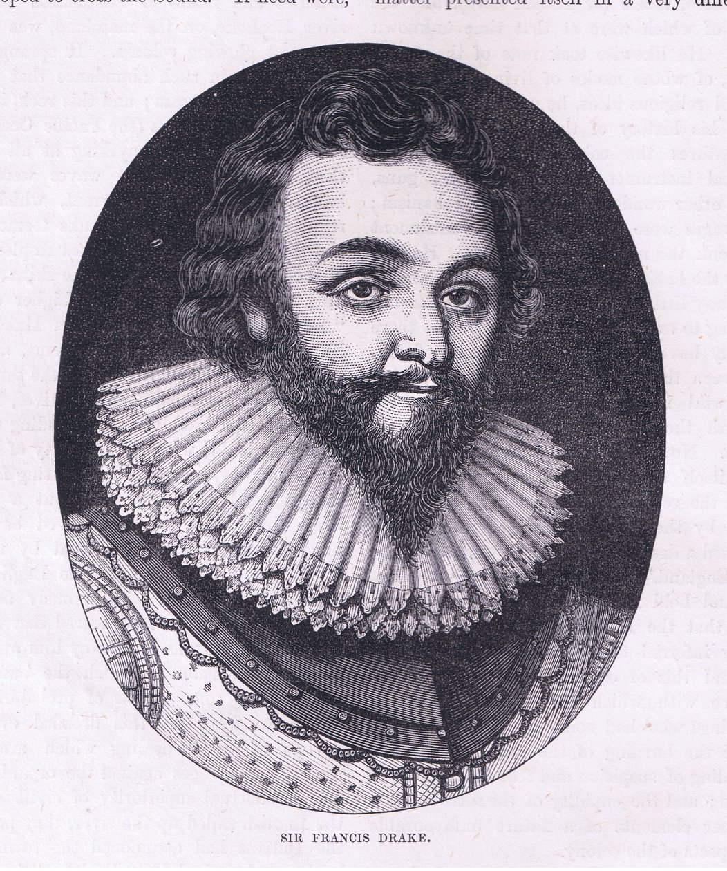 Sir Francis Drake, illustration from Cassell's History of the United States