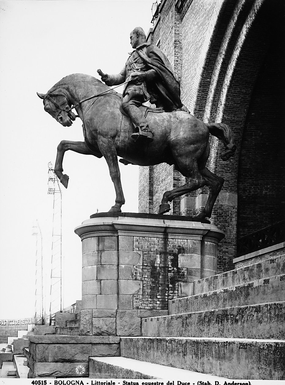 Equestrian Statue of Benito Mussolini; Until the Fall of Fascism, This ...