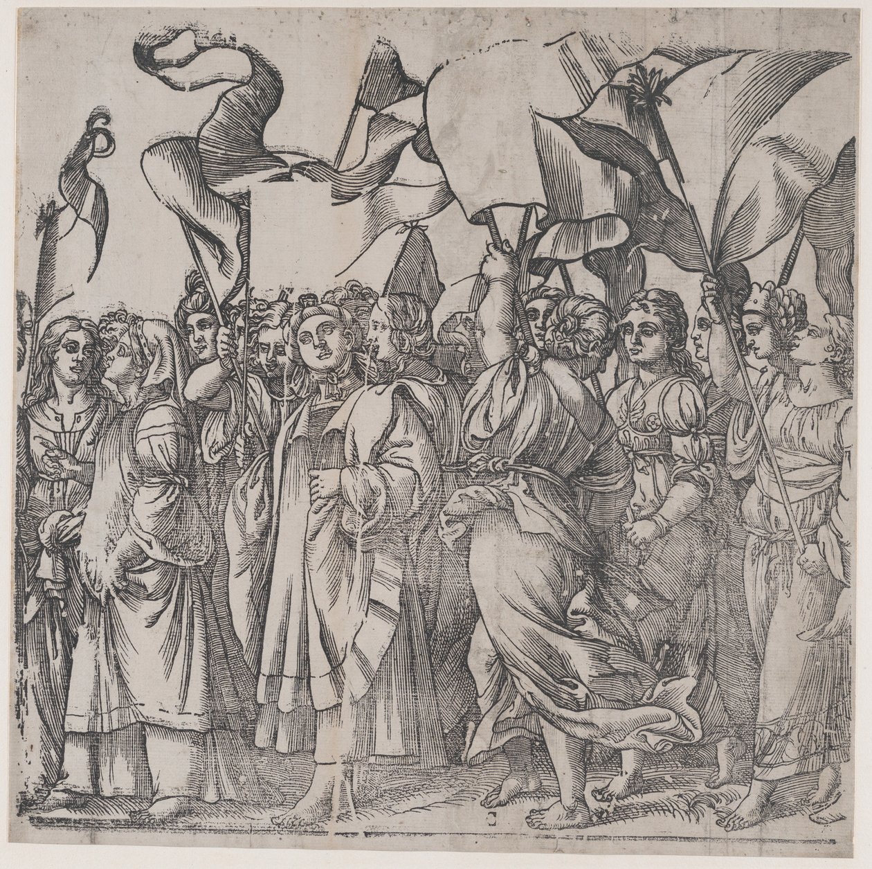 Section C: Female Martyrs and Saints Holding Banners, from The Triumph ...