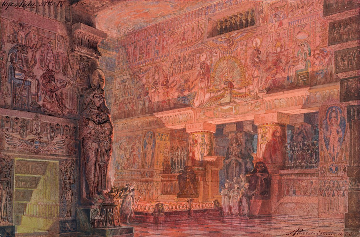 Set design for the Opera Aida by Giuseppe Verdi