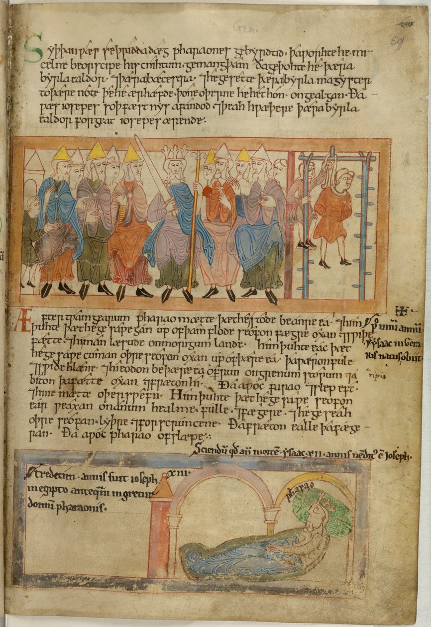 Pharaoh has his chief baker hanged by Anglo Saxon