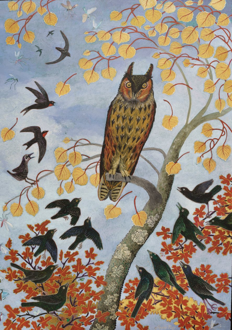 The Owl Sticks and Stones 2 by Anna Pugh: Fine art print